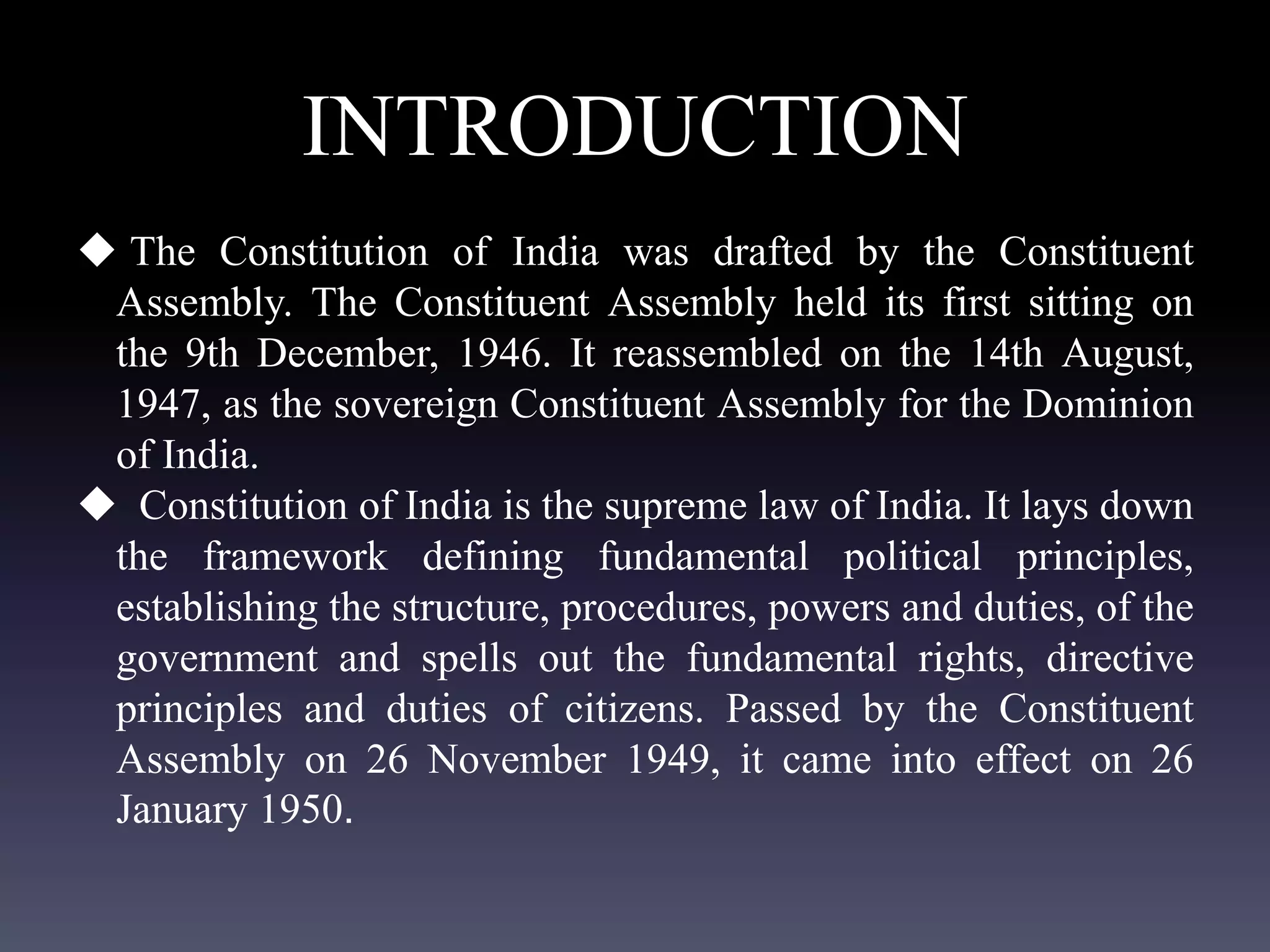 Basic features of indian constitution | PPTX