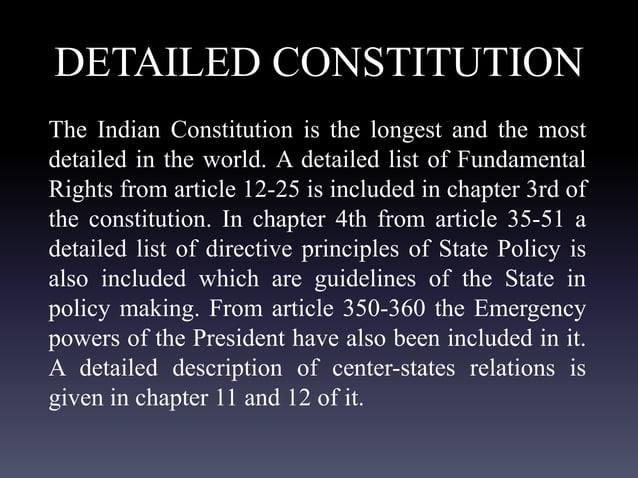 Basic features of indian constitution | PPTX