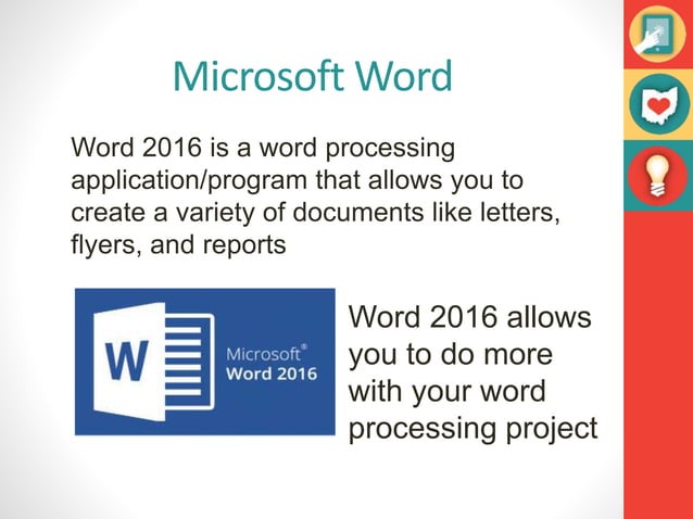 Basic Features of MS Word 2016.pptx | Desktop Publishing | Computer ...