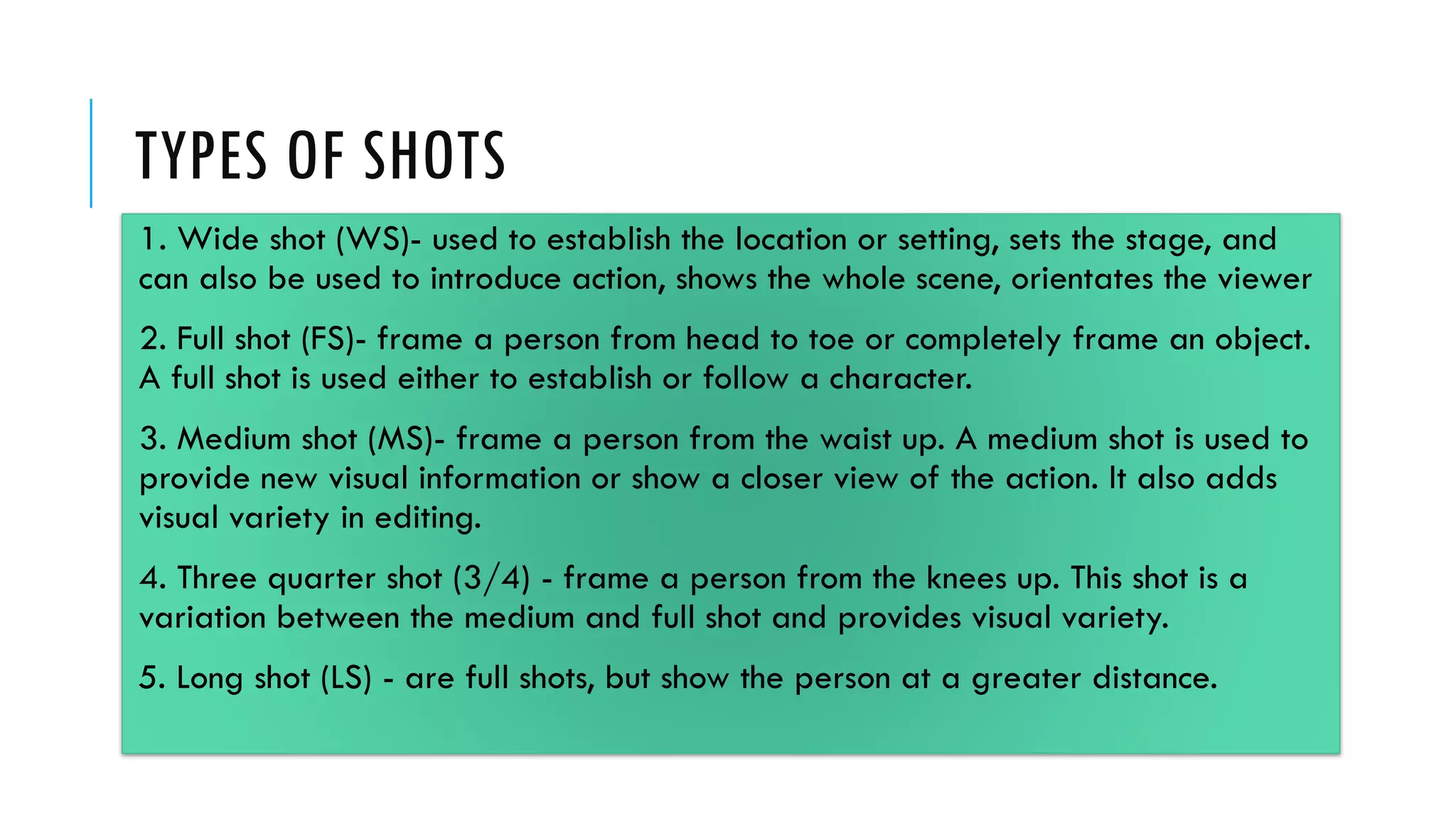 Basic film terminology; masking; iris shot; shot reverse shot | PDF