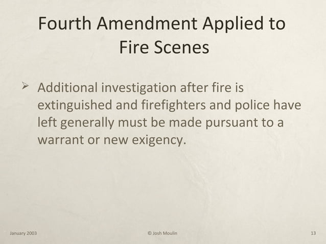 Josh Moulin: Basic Fire Investigation for Law Enforcement | PPT ...