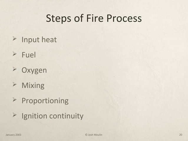 Josh Moulin: Basic Fire Investigation for Law Enforcement | PPT ...