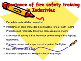 Basic fire Safety presentation for factory | PPT
