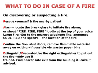 Basic Fire safety training of hospital/multistory building | PPT