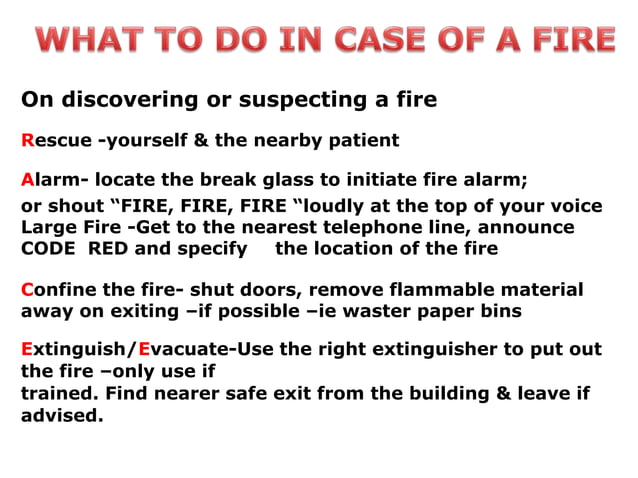 Basic Fire safety training of hospital/multistory building | PPT