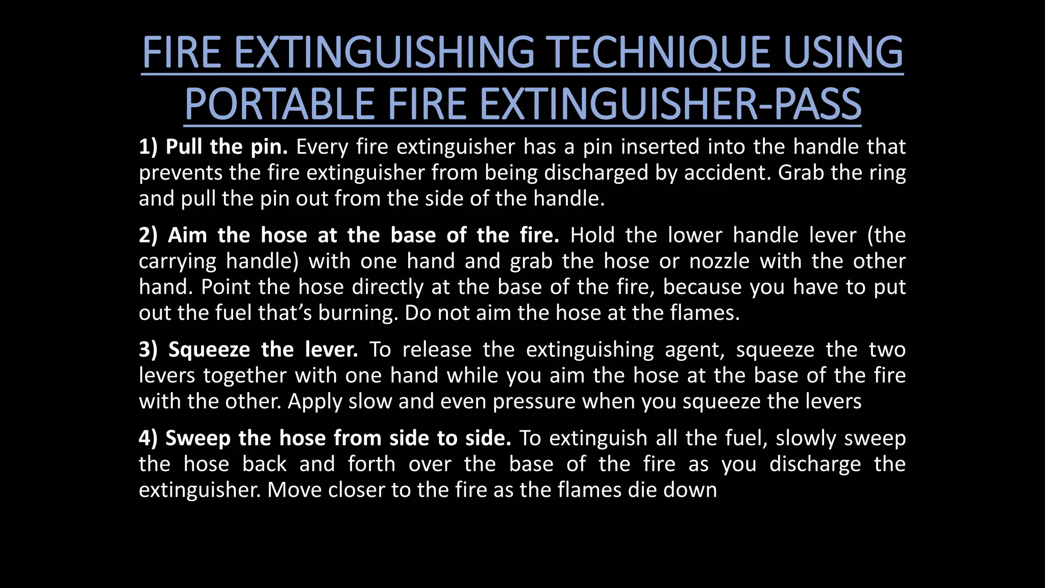 Basic fire science and fire extingusing techniques | PPTX