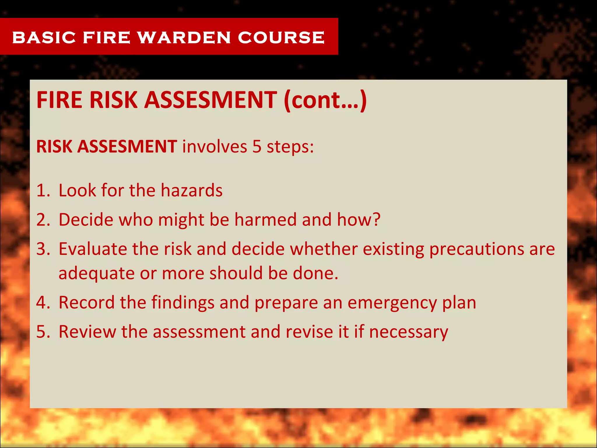 Basic fire warden | PPT