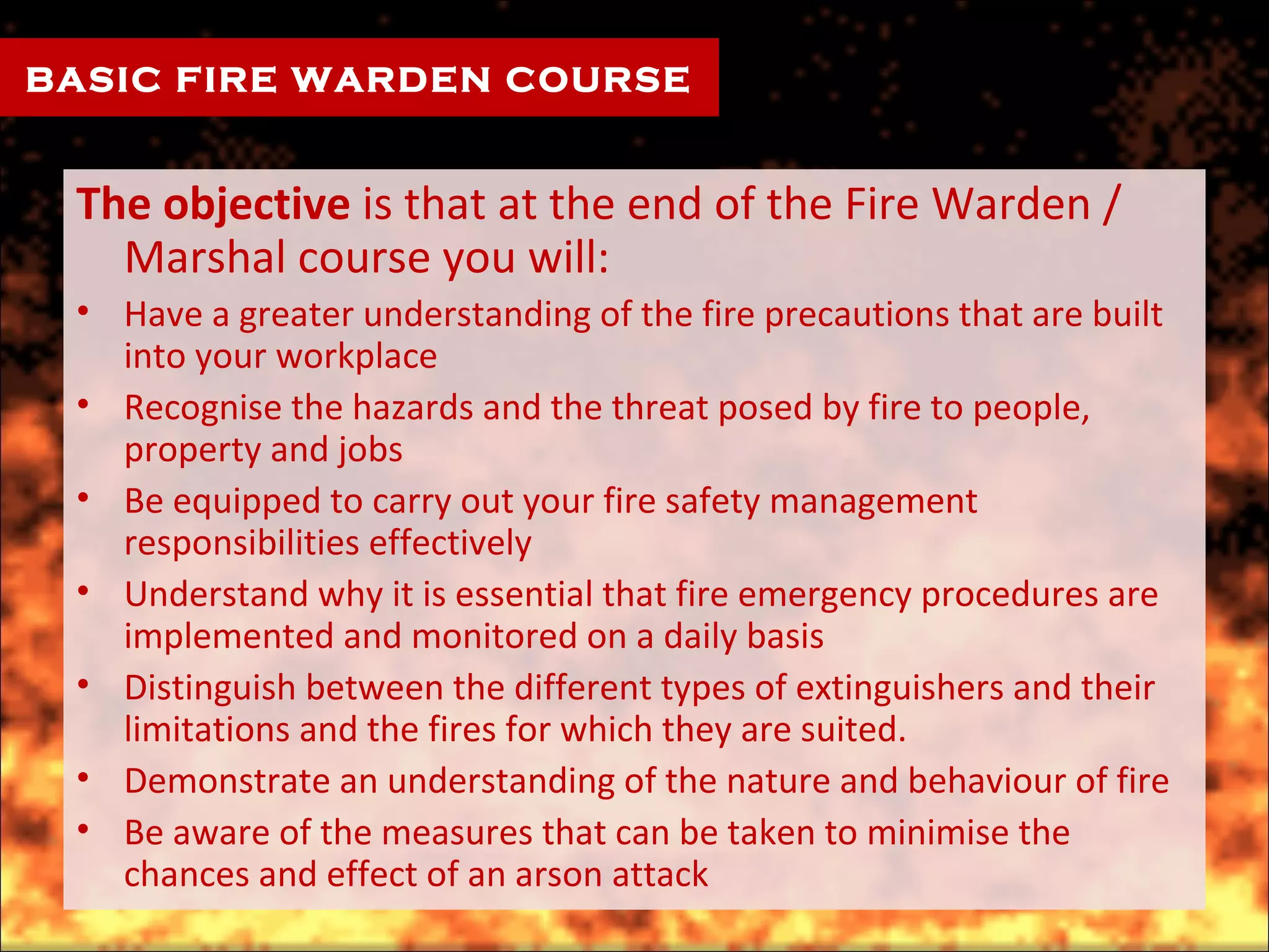 Basic fire warden | PPT