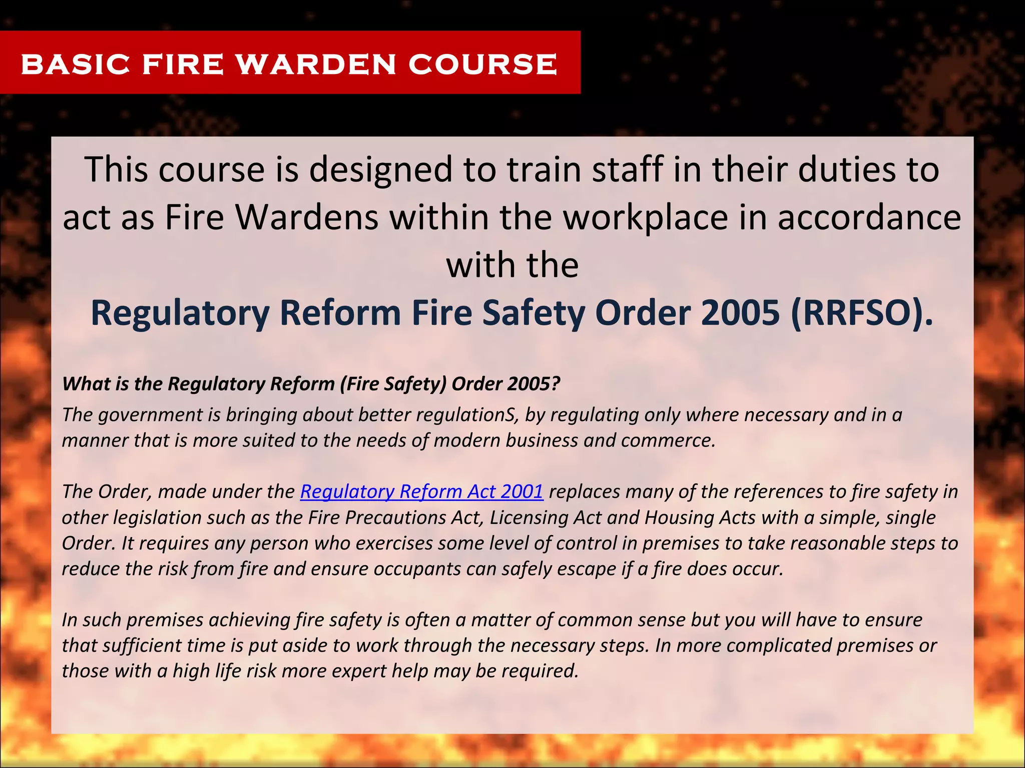 Basic fire warden | PPT