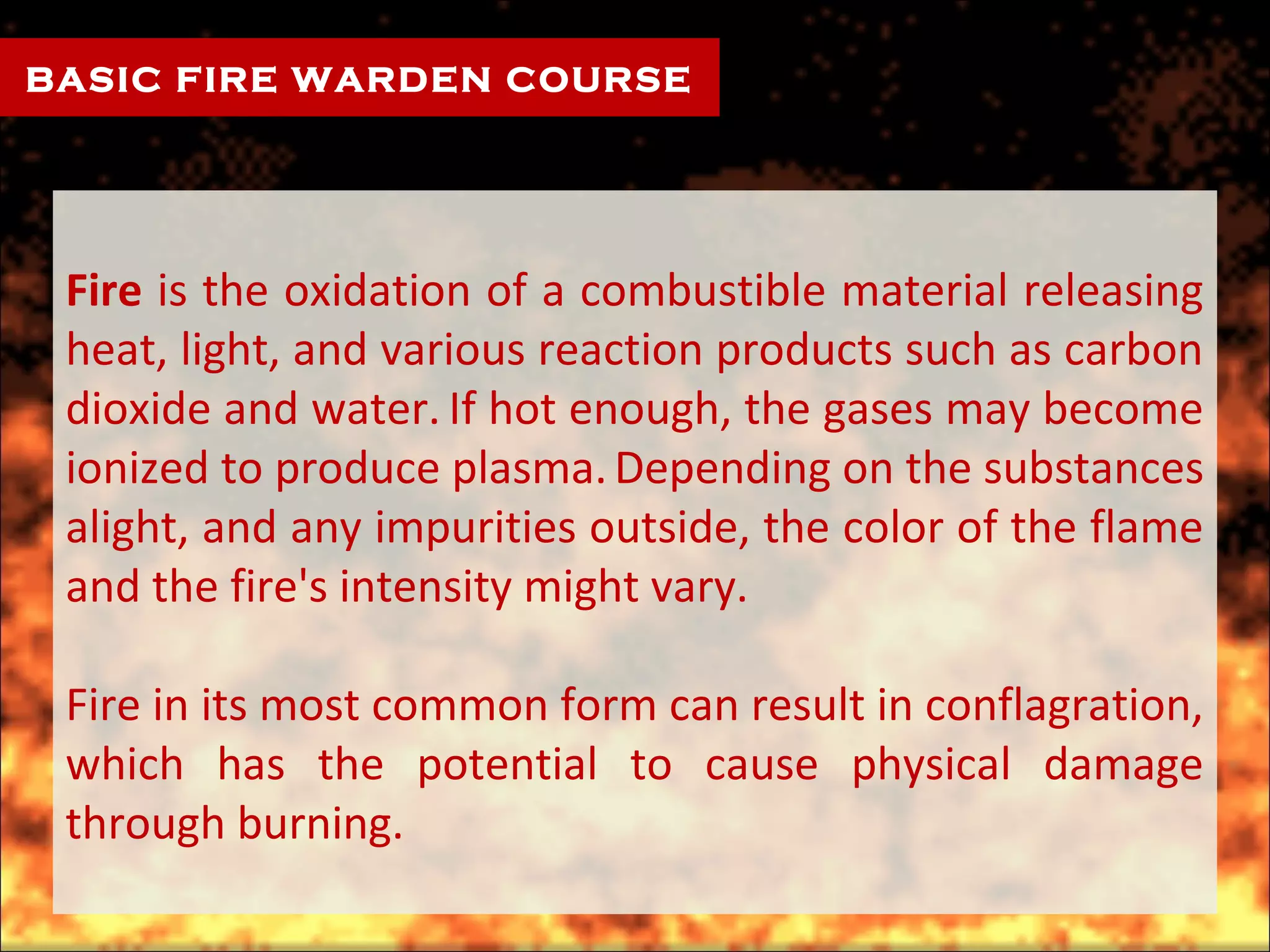 Basic fire warden | PPT