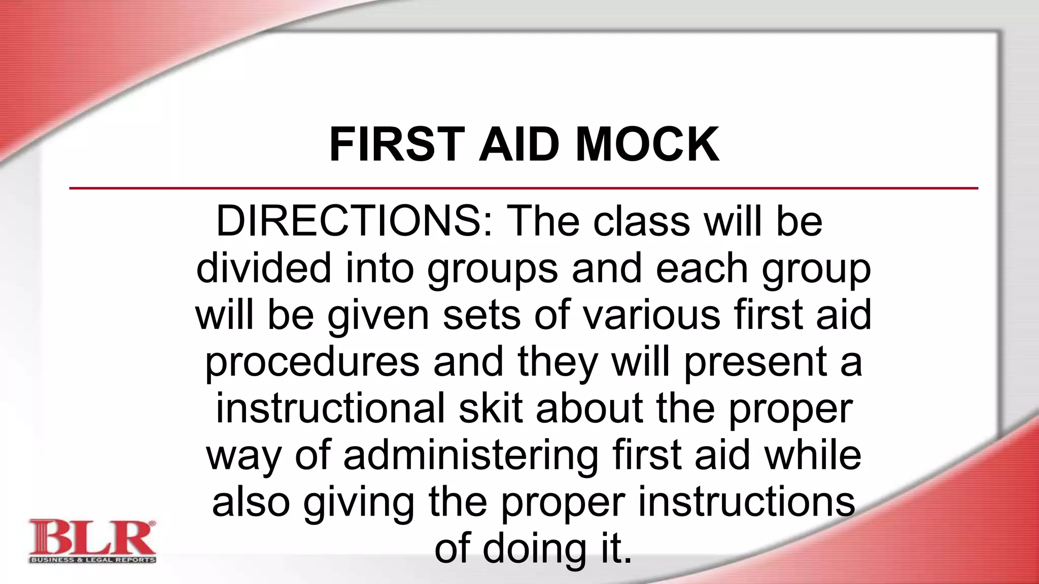 BASIC FIRST AID.ppt | Free Download