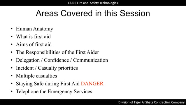 Basic First Aid Safety training for beginners | PPT