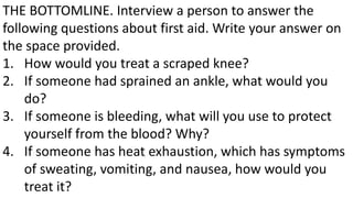 Basic First Aid for Injuries and emergency | PPTX