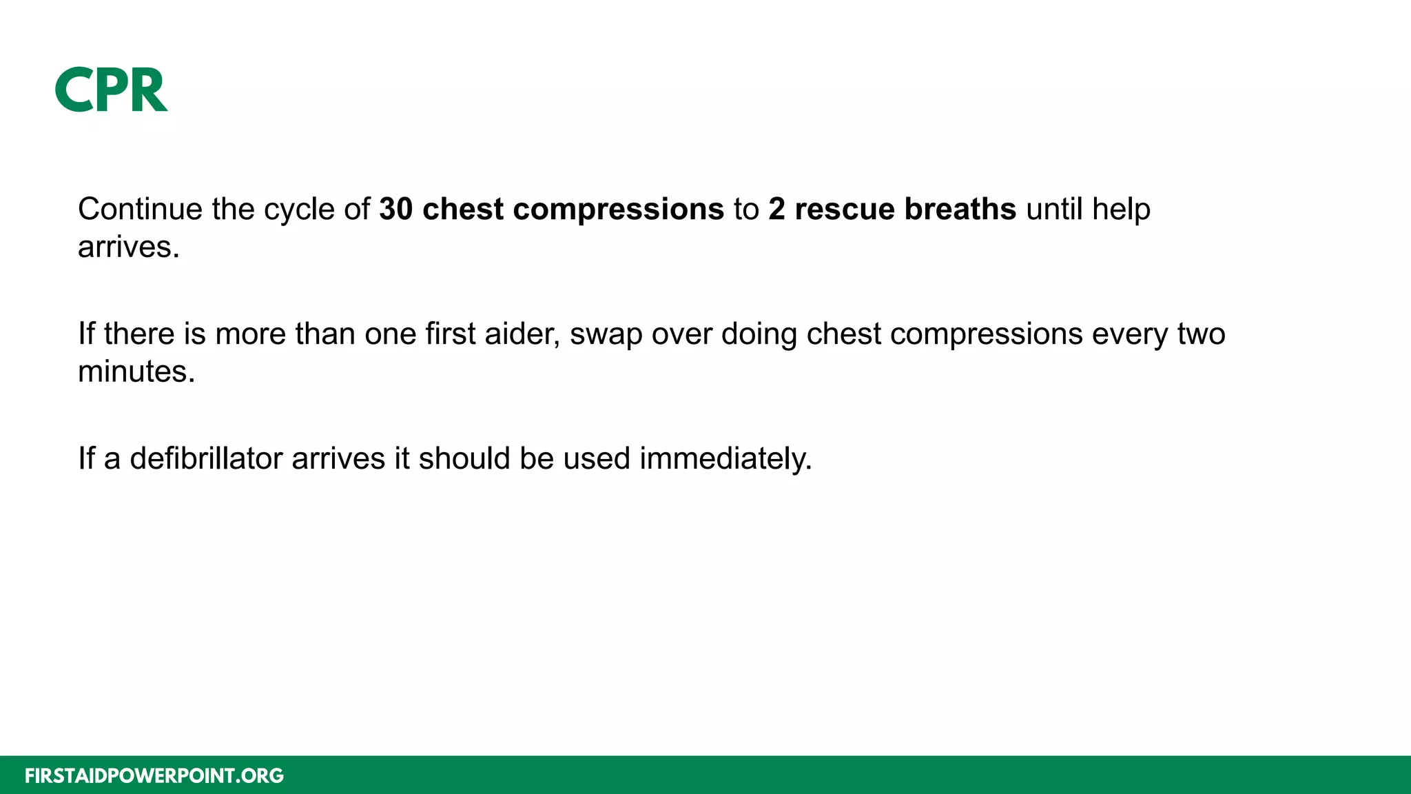 Basic First Aid - Cardiopulmonary Resuscitation (CPR) | PPTX