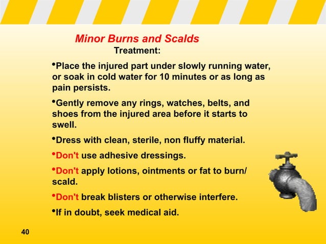 Basic FIRST AID PRINCIPLES AND APPROPRIATE MEASURES | PPT