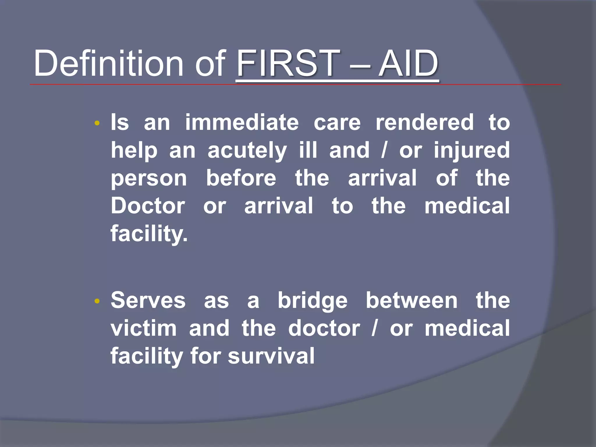 Basic first aid awareness by MTPB FRU | PPTX