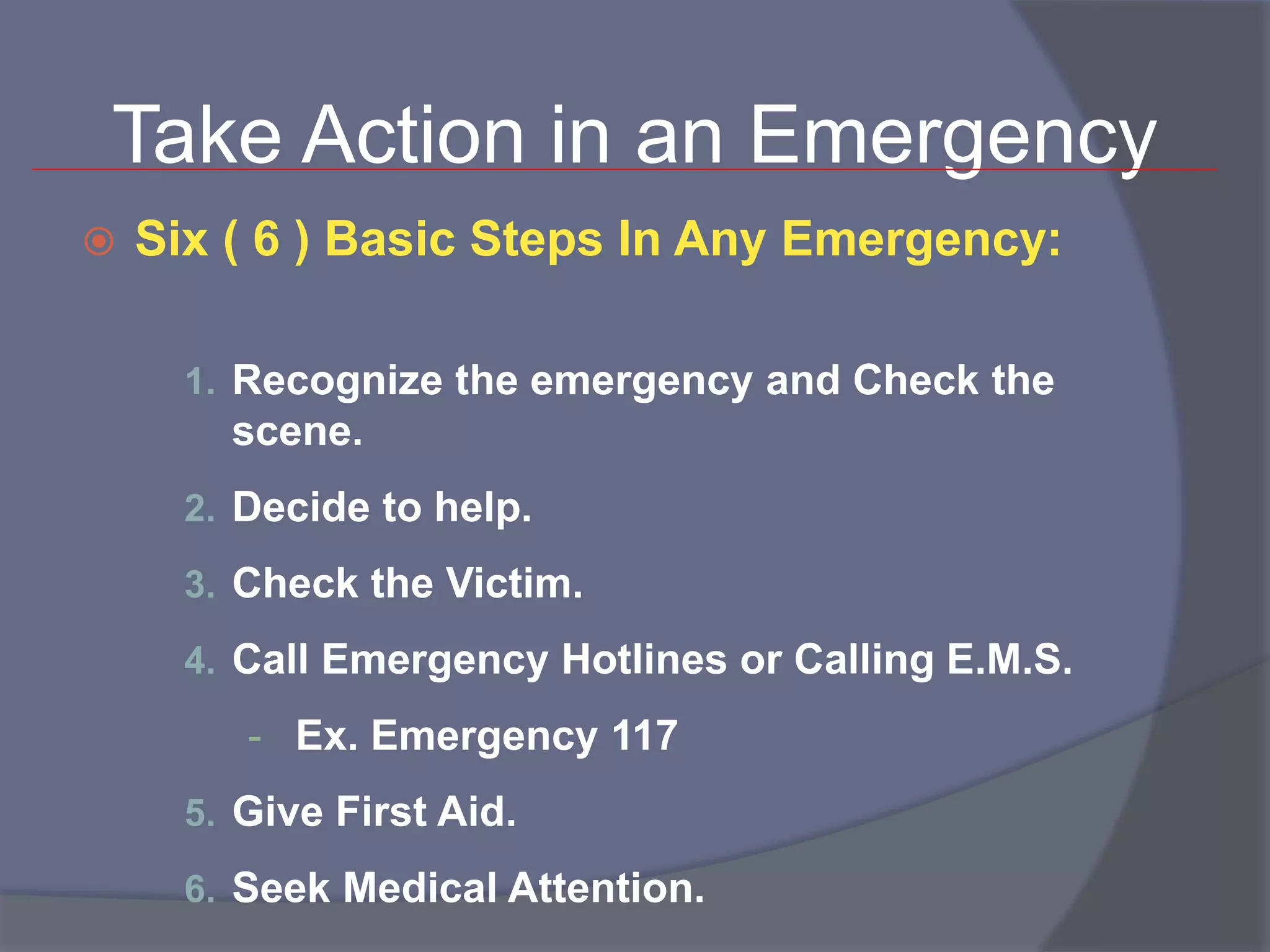 Basic first aid awareness by MTPB FRU | PPTX