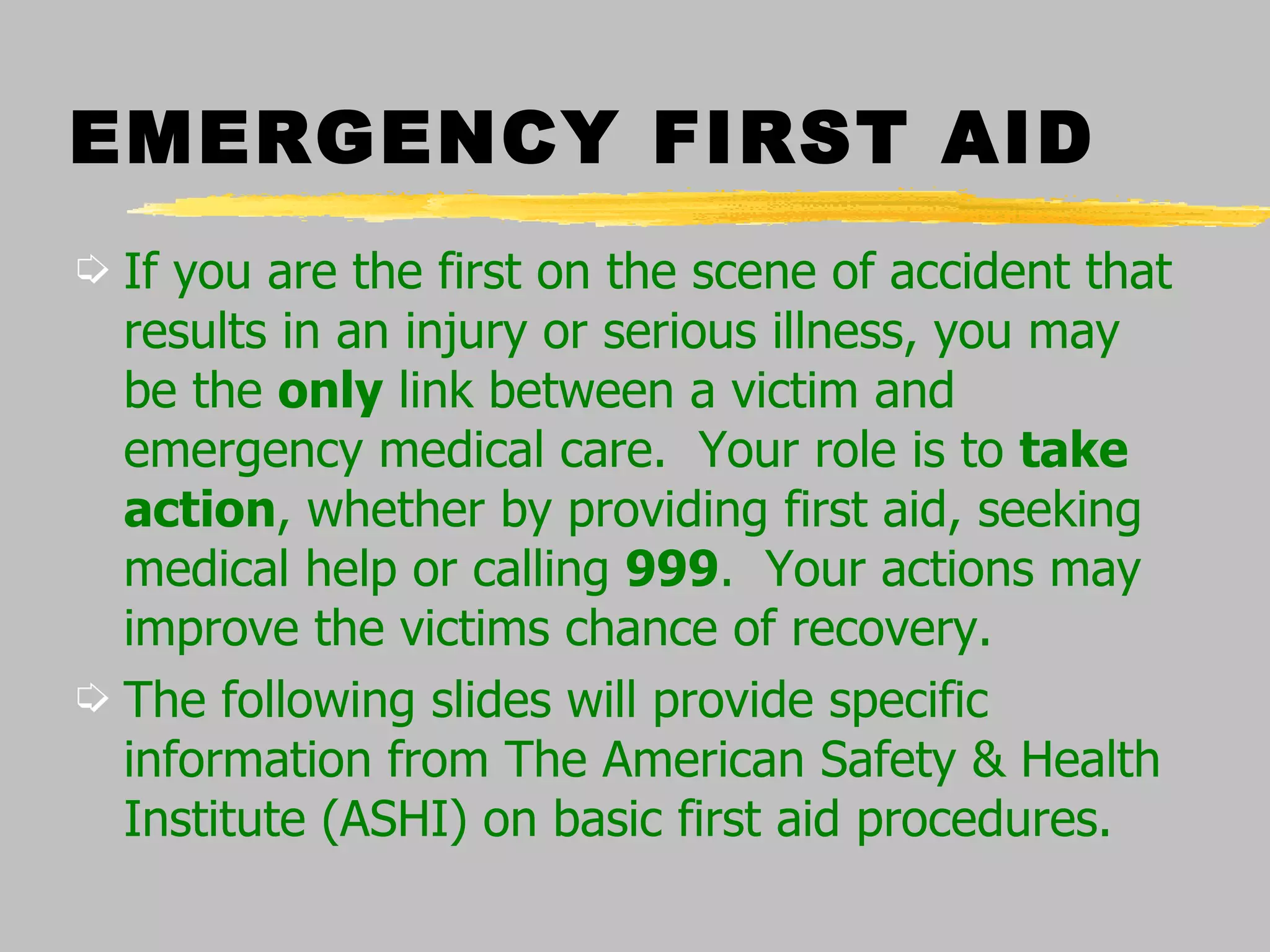 Basic first aid & cpr | PPT
