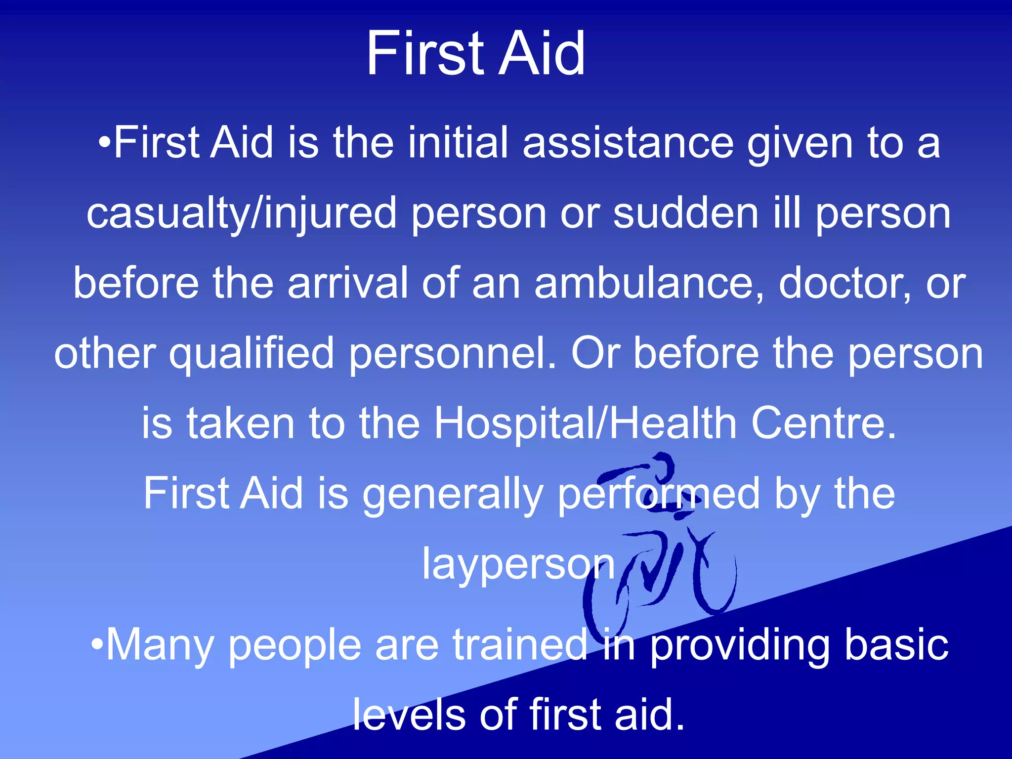 Basic first aid for beginners | PPTX