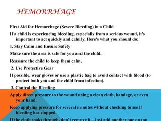 Basic first aid for children PPT.pptx child health nursing | PPTX
