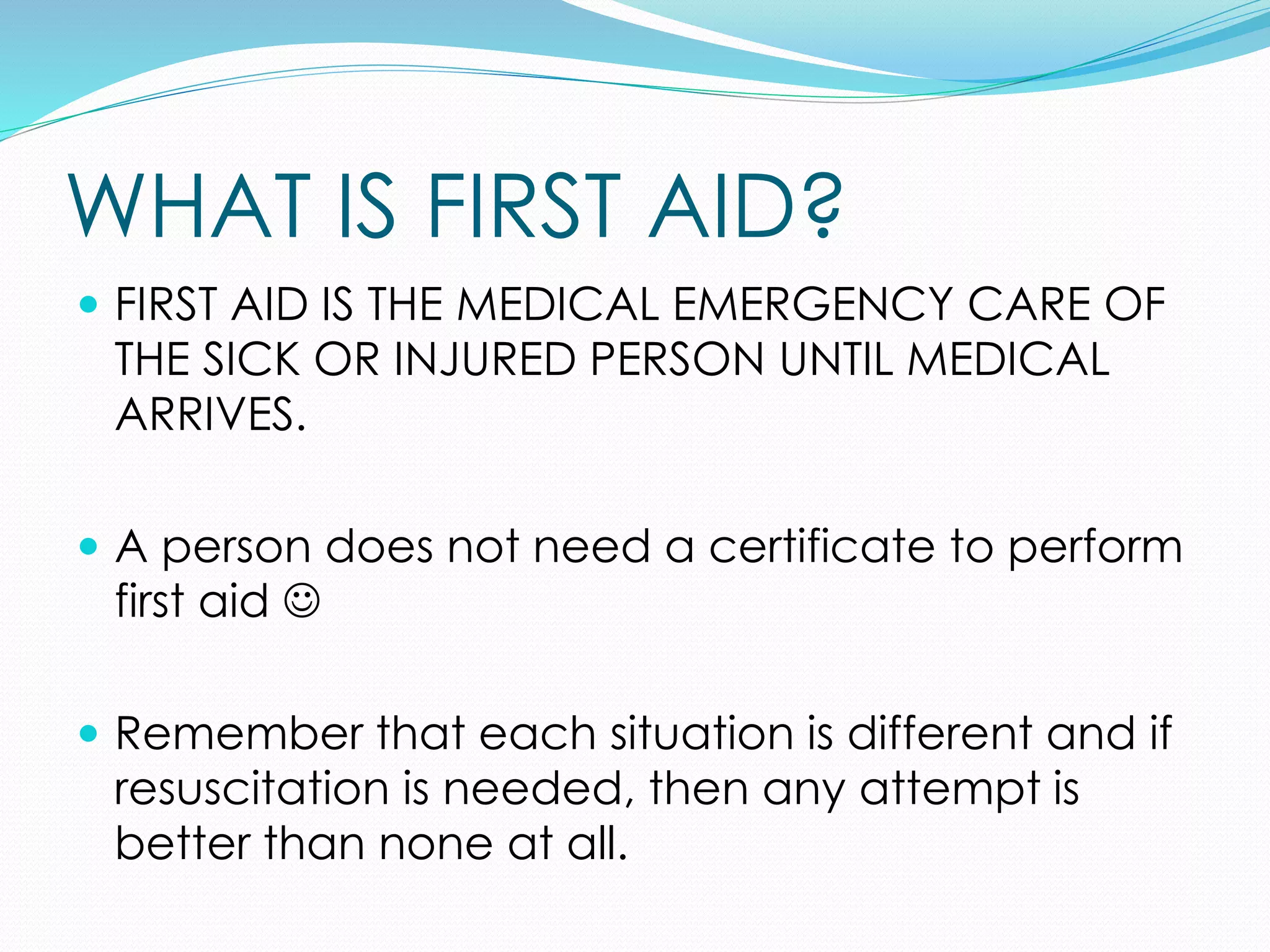 Basic first aid guide | PPTX