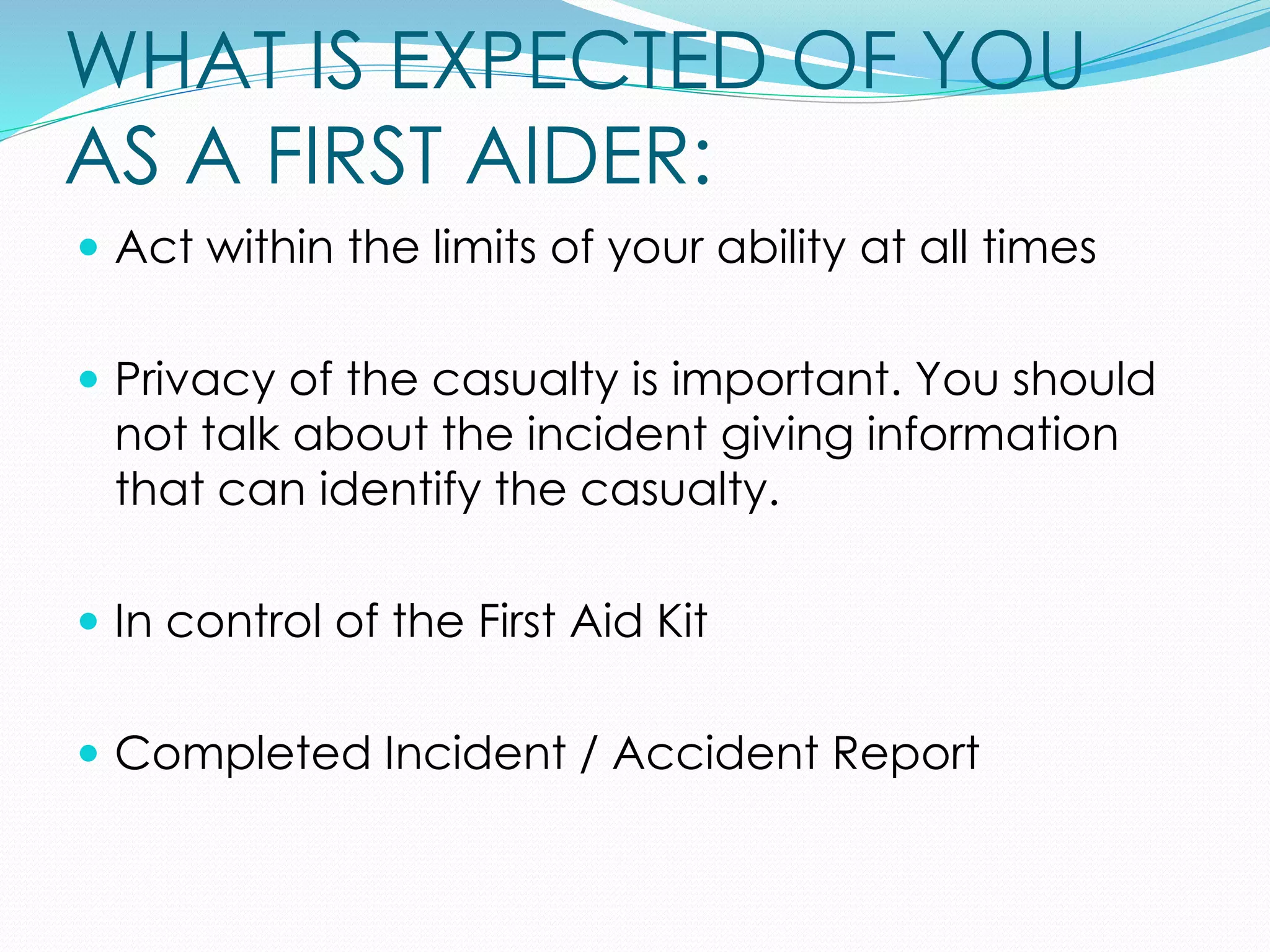 Basic first aid guide | PPTX