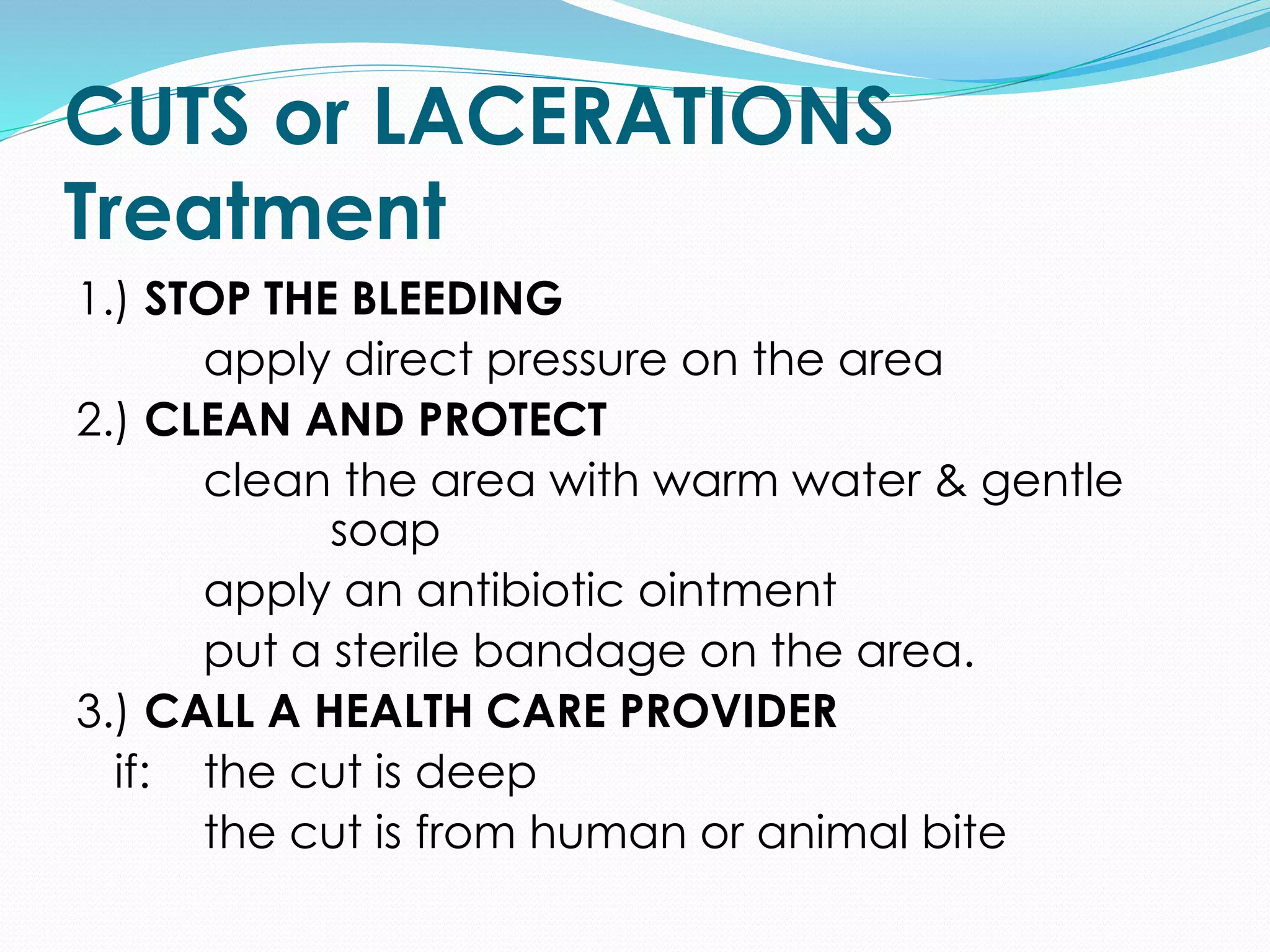 Basic first aid guide | PPTX