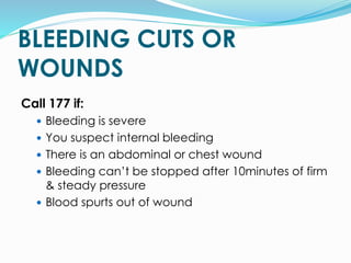 Basic first aid guide | PPTX