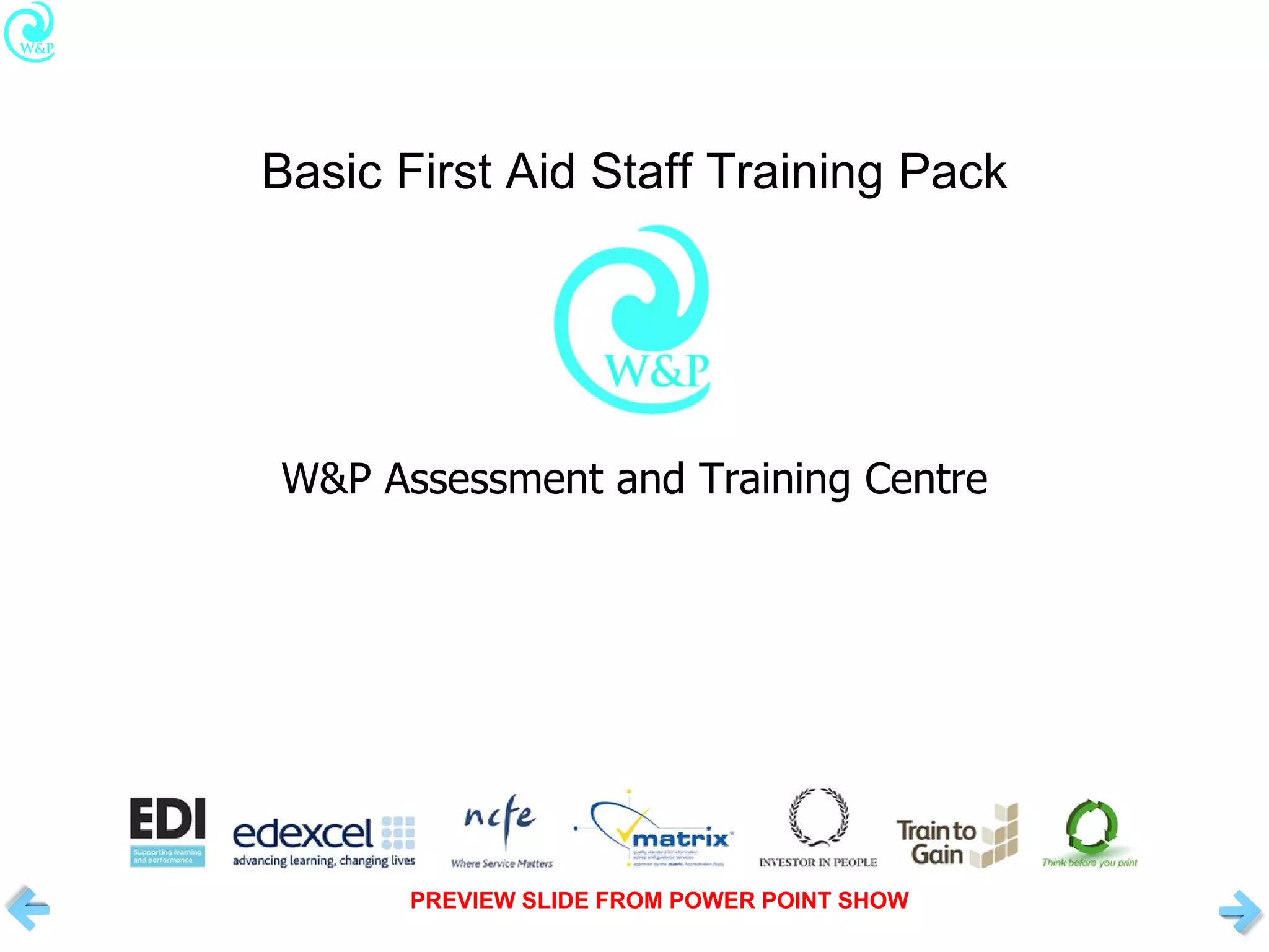 Basic First Aid Awareness Training - Preview | PPT