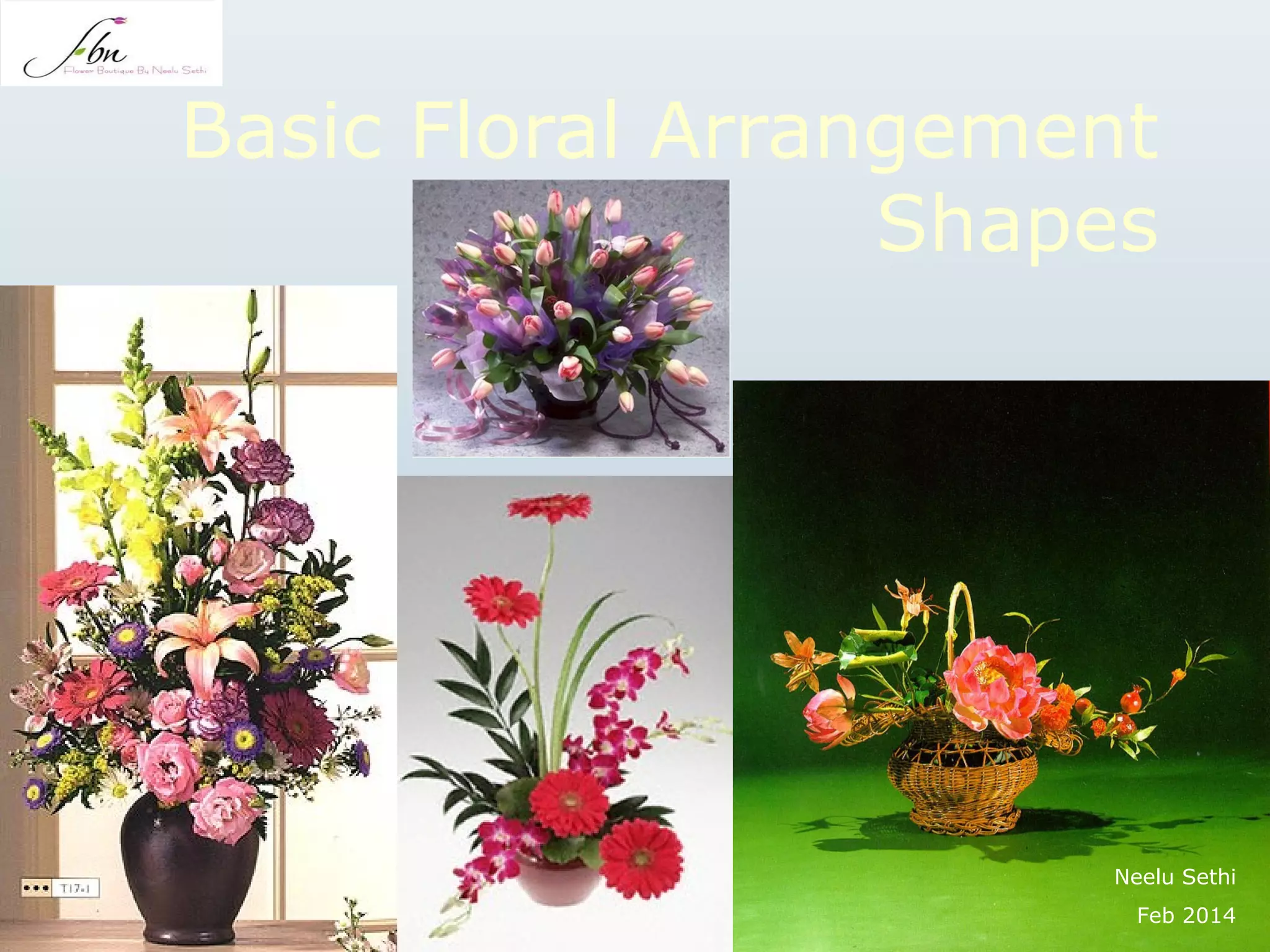 Basic floral arrangement_shapes by flower boutitue | PPT