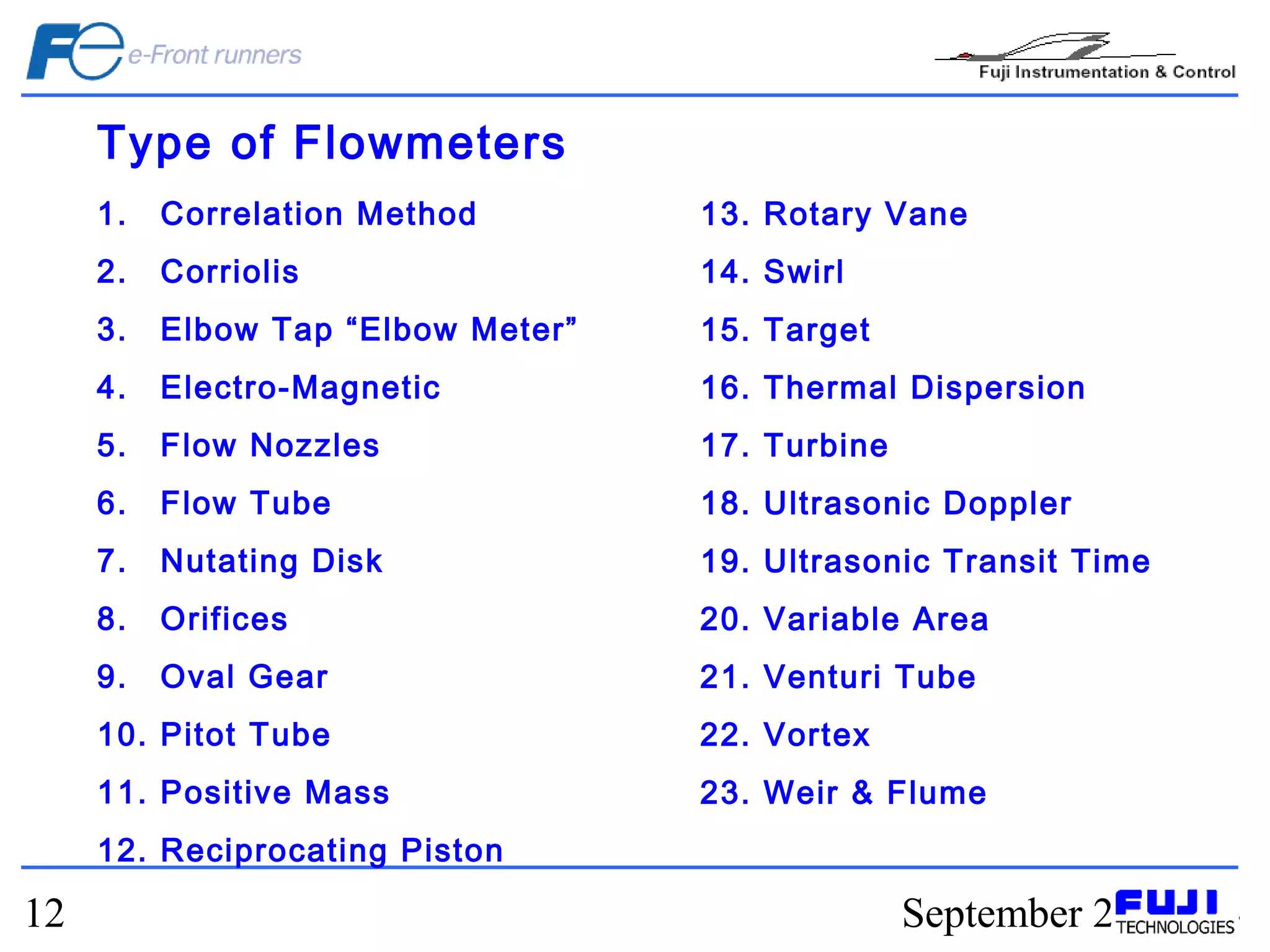 Basic flow measurement | PPS