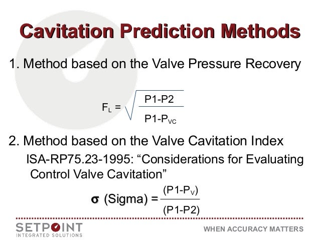 Basic Fluid Dynamics - Control Valves