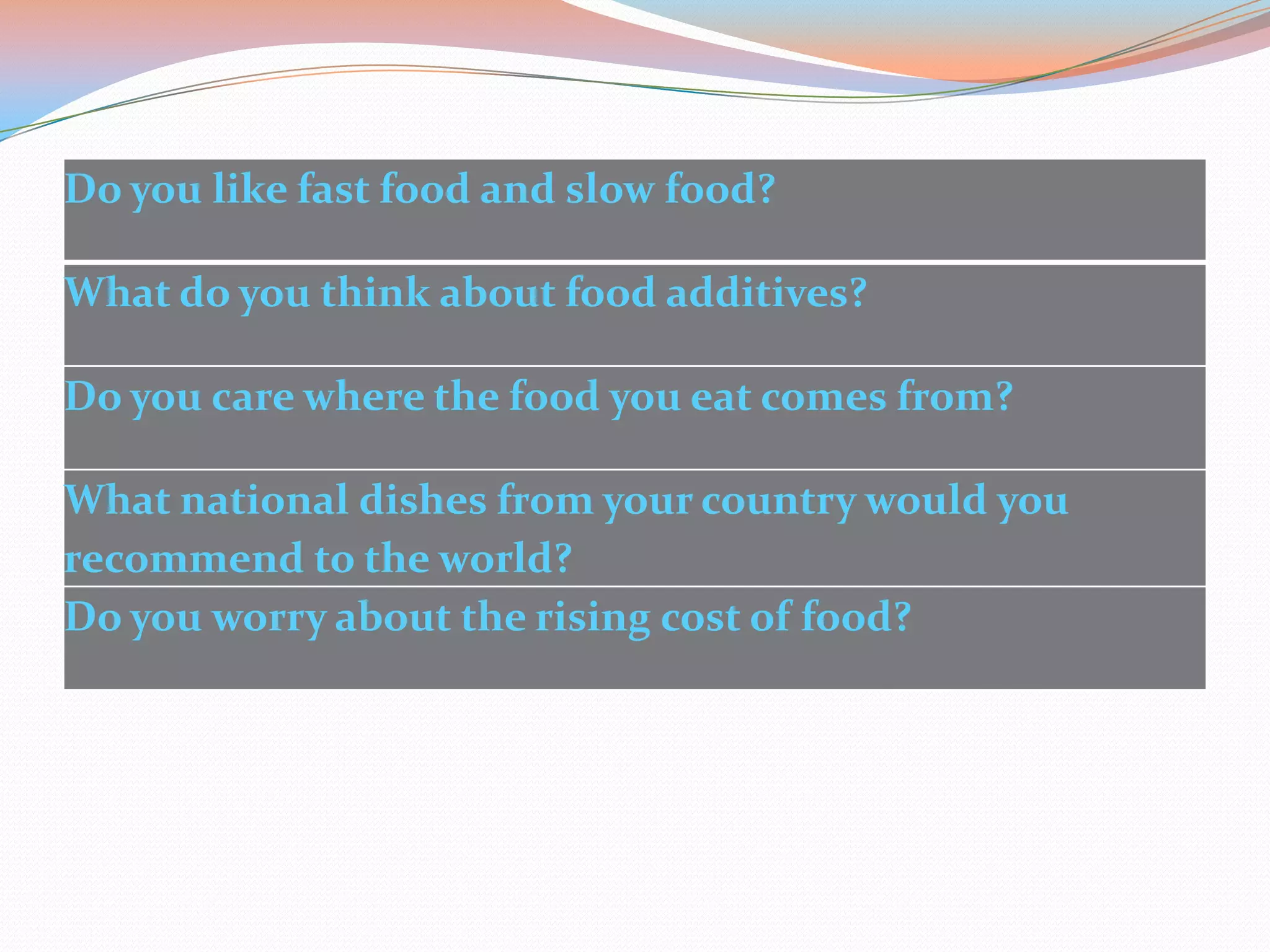 Basic food and drinks | PPTX