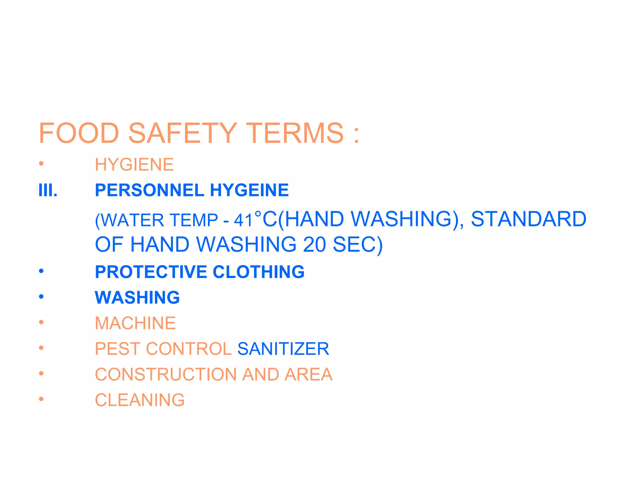 Basic Food Handling Training Power Point Presentation | PPT
