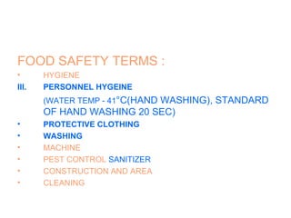 Basic Food Handling Training Power Point Presentation | PPT