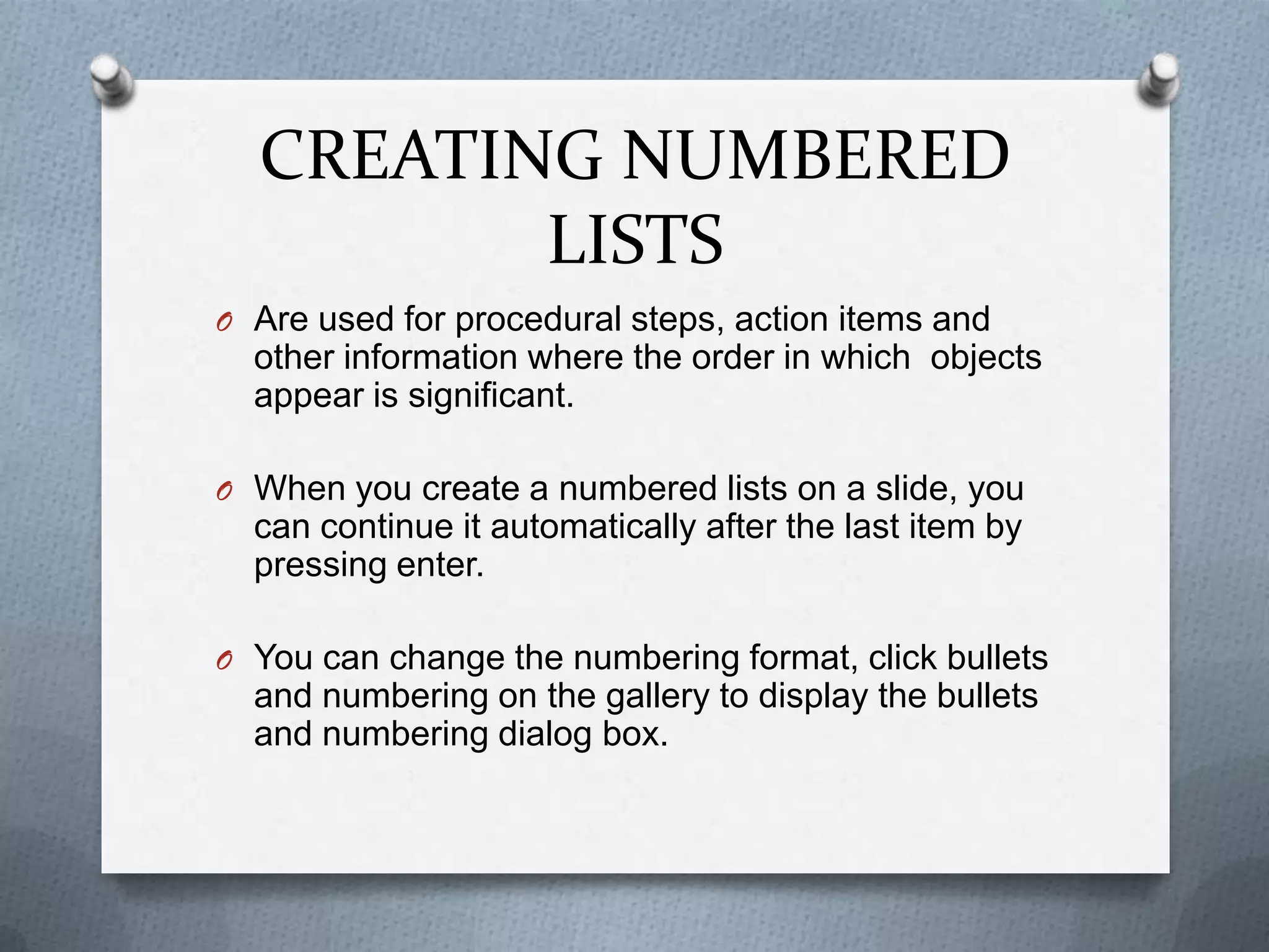 Basic formatting | PPT