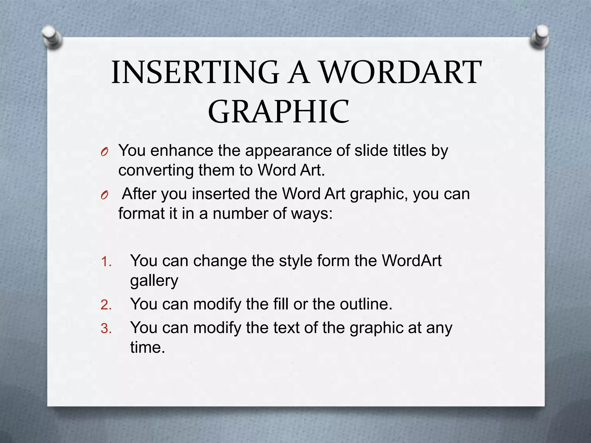 Basic formatting | PPT