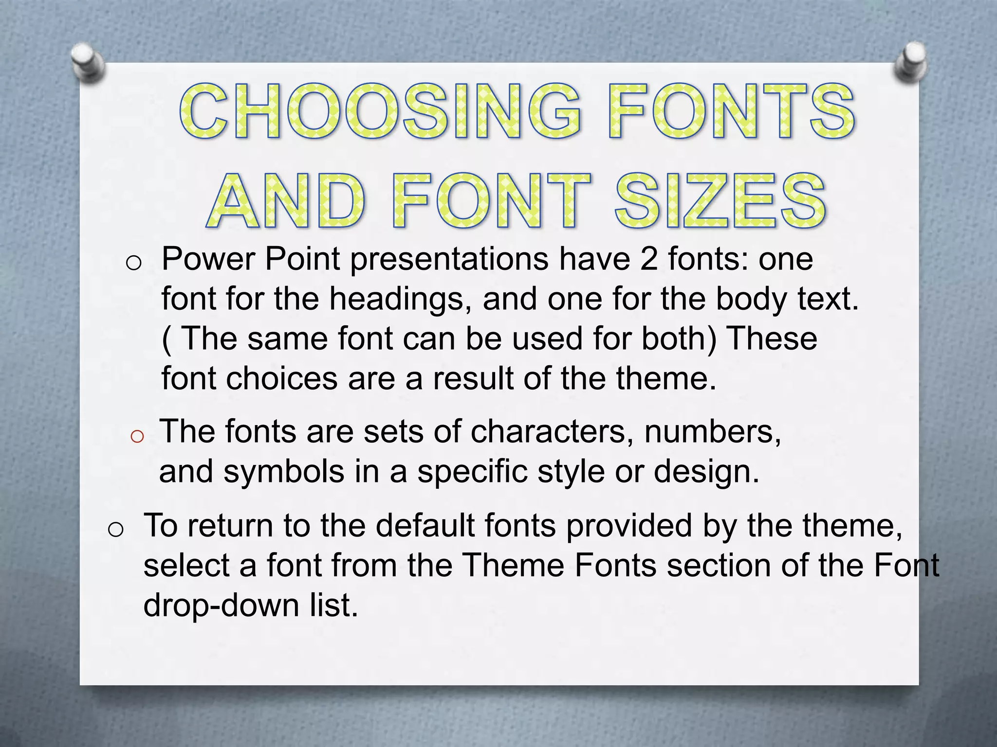 Basic formatting | PPT