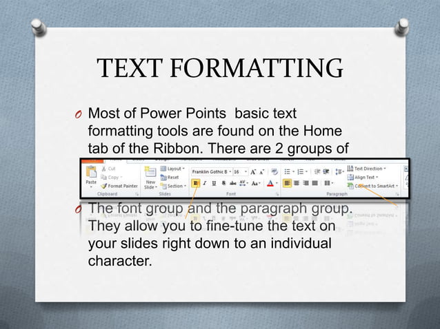 Basic formatting | PPT