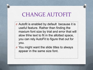 Basic formatting | PPT