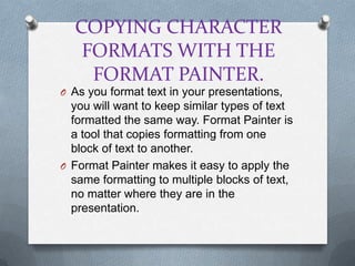 Basic formatting | PPT