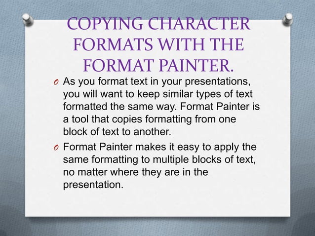 Basic formatting | PPT