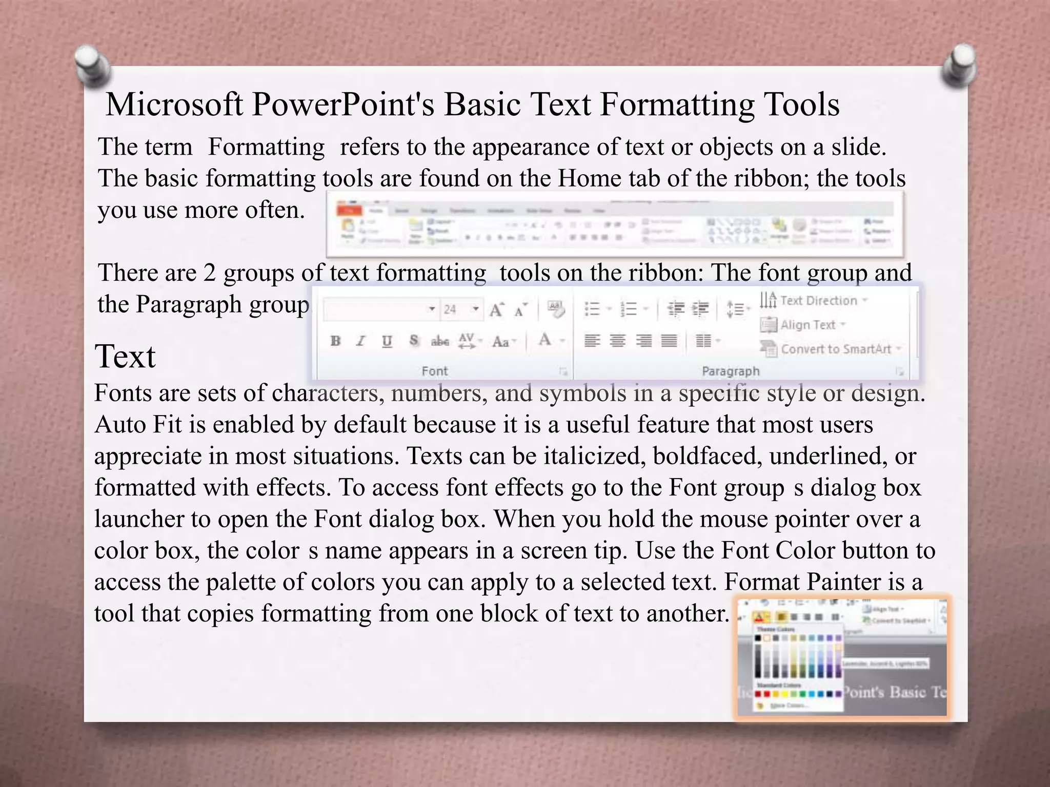 Basic formatting | PPT