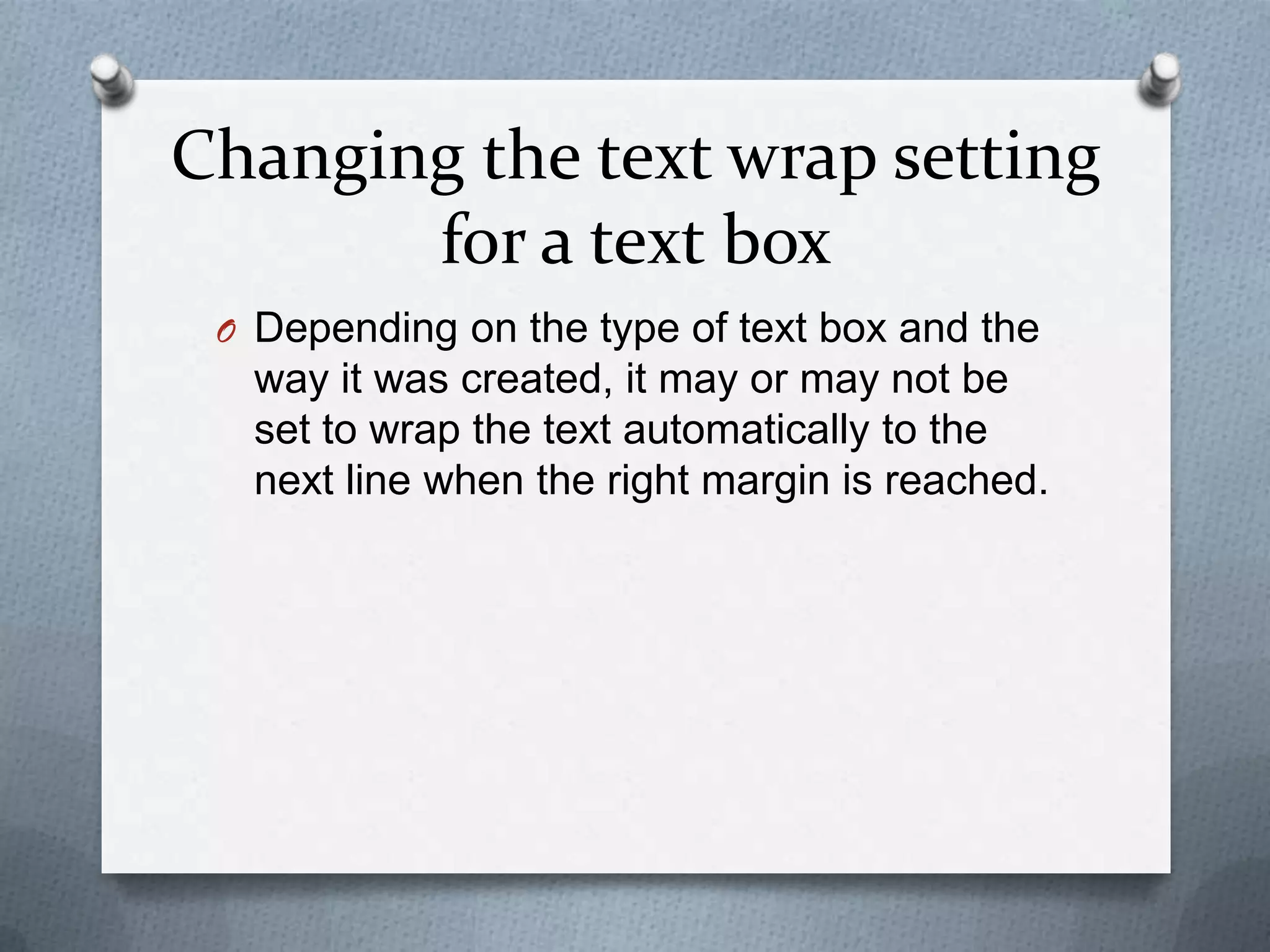 Basic formatting | PPTX