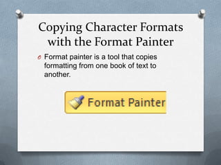 Basic formatting | PPTX | Desktop Publishing | Computer Software and ...