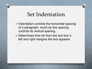 Basic formatting | PPTX | Desktop Publishing | Computer Software and ...