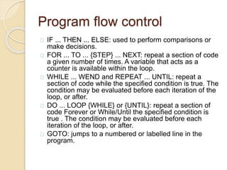 BASIC Programming Language | PPTX