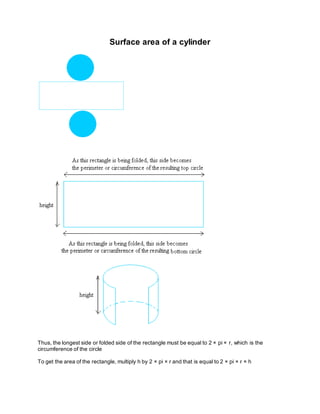 Basic formula for Shapes - Area and Volume and Surfae | DOCX | Physics ...