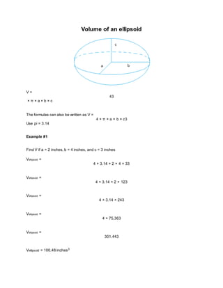 Basic formula for Shapes - Area and Volume and Surfae | DOCX | Physics ...