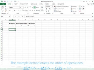 Oreder Of Operation In Excel